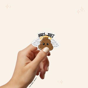 Holy Shit Poop Emoji PNG Funny Cute Sarcastic Sticker Designs Popular T ...