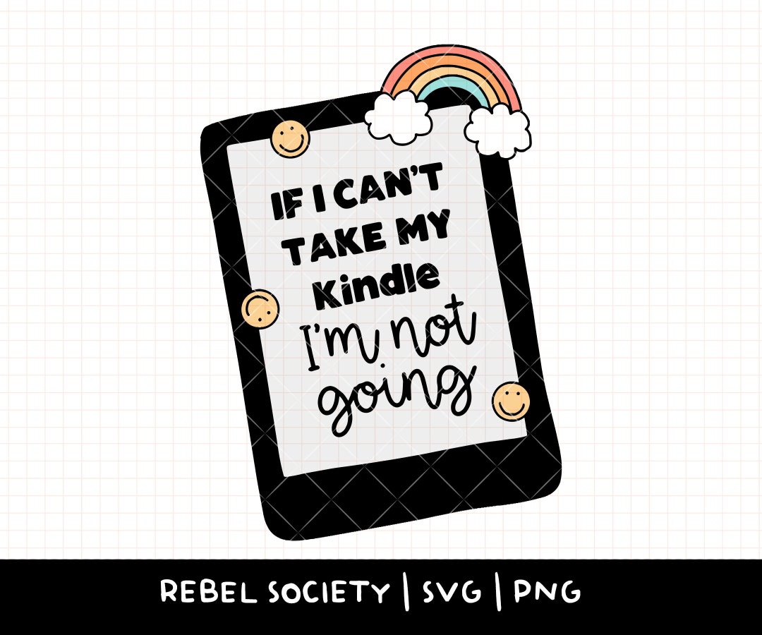 Emotional Support Kindle SVG Sticker Design Trendy SVG Hot Girls Read ...