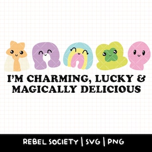 Kawaii Lucky Charms Cereal Marshmallows You're My Lucky Charm SVG PNG ...