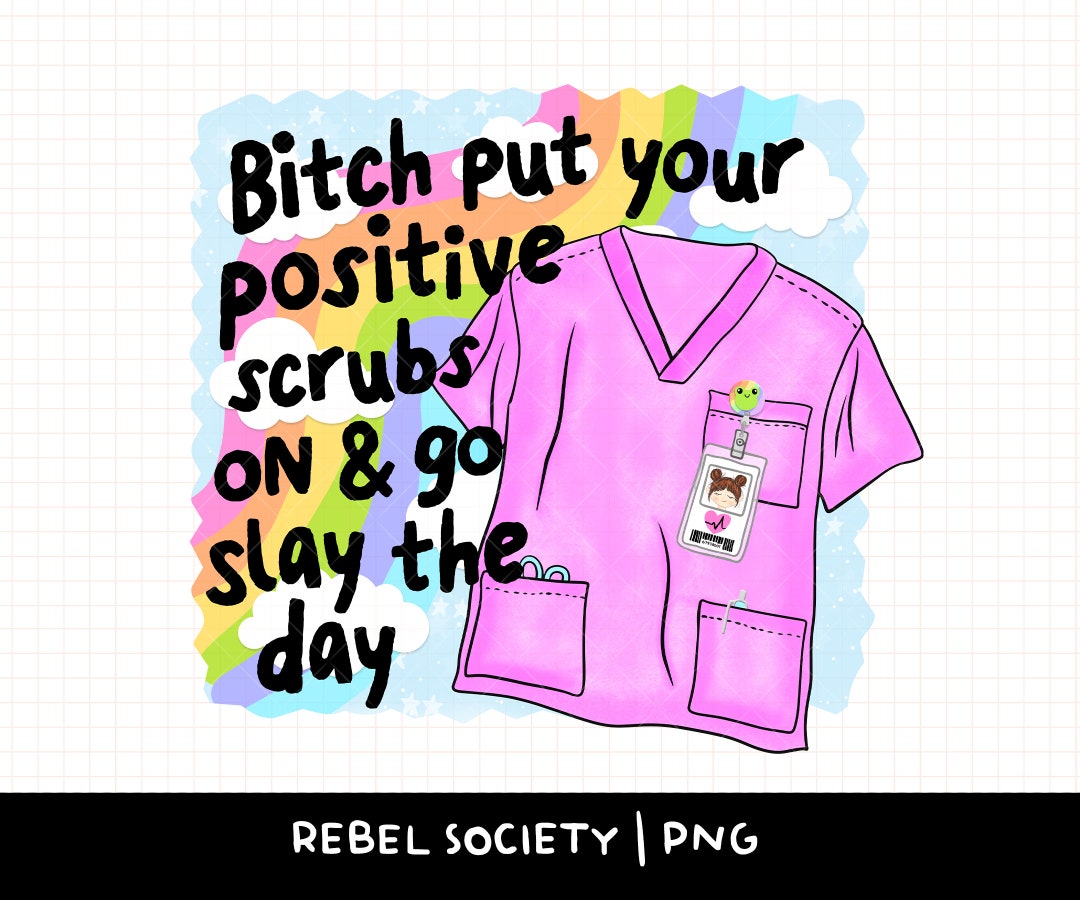 Positive Scrubs on PNG Note to Self Motivational Cute T-shirt Sticker ...