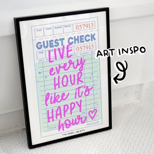 Blank Guest Check Poster Size PDF/PNG Printable Trendy PNG Designs ...