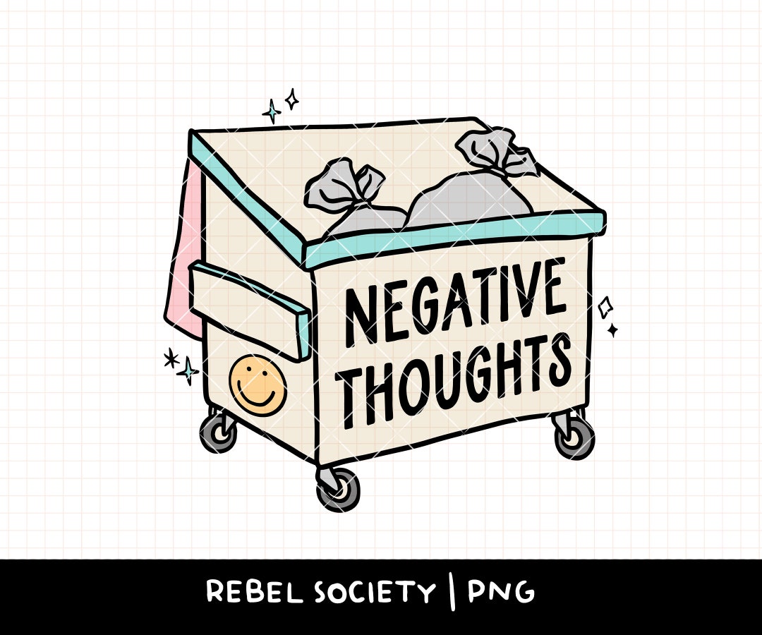 Negative Thoughts PNG, Trauma Dumping PNG, Intrusive Thoughts, Trendy ...