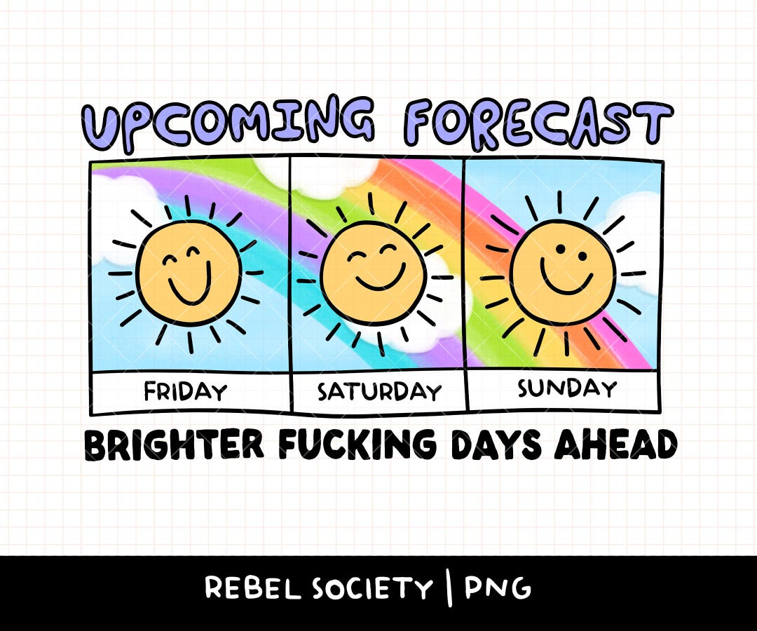 Weather Forecast Brighter Days Ahead PNG Daily Shitstorm Survivors Club ...