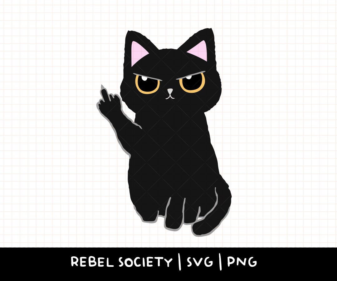 Middle Finger Black Cat SVG, Mess With My Inner Peace I Will Cut You ...