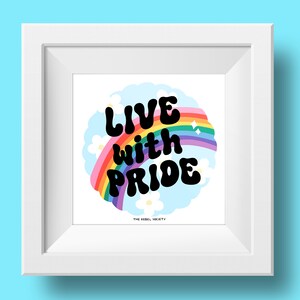 Live With Pride PNG LGBTQ Pride Month Love is Love Equality Gay Bi ...