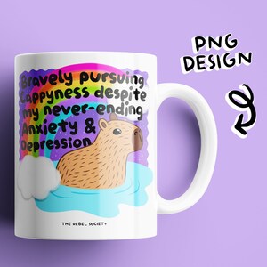 Anxious Capybara PNG Trendy Anxiety Depression PNG Designs Mental ...