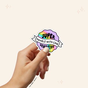 Super Sensitive Handle With Care PNG, Emotionally Fragile Trendy PNG ...