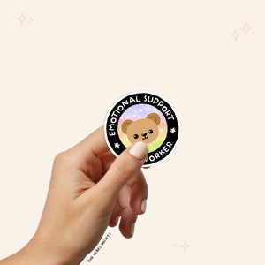 Emotional Support Co-worker Trendy Popular Badge Reel Png's Cute ...