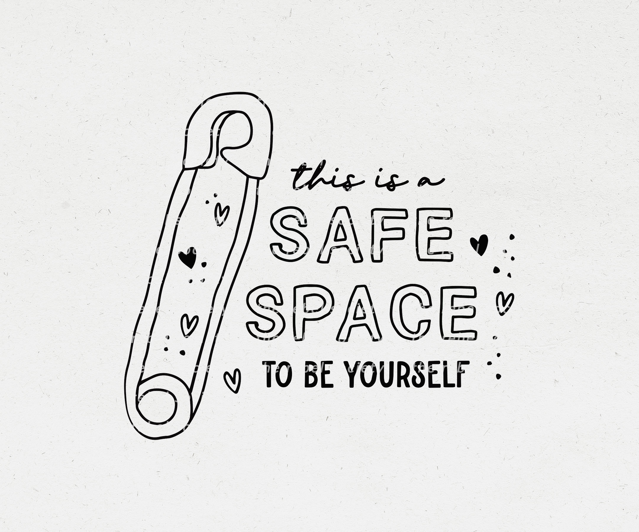 SVG PNG Safe Space to Be Yourself Inclusion Poster | Etsy