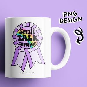 Small Talk Survivor Award Ribbon PNG, Trendy T-shirt Sticker Designs ...