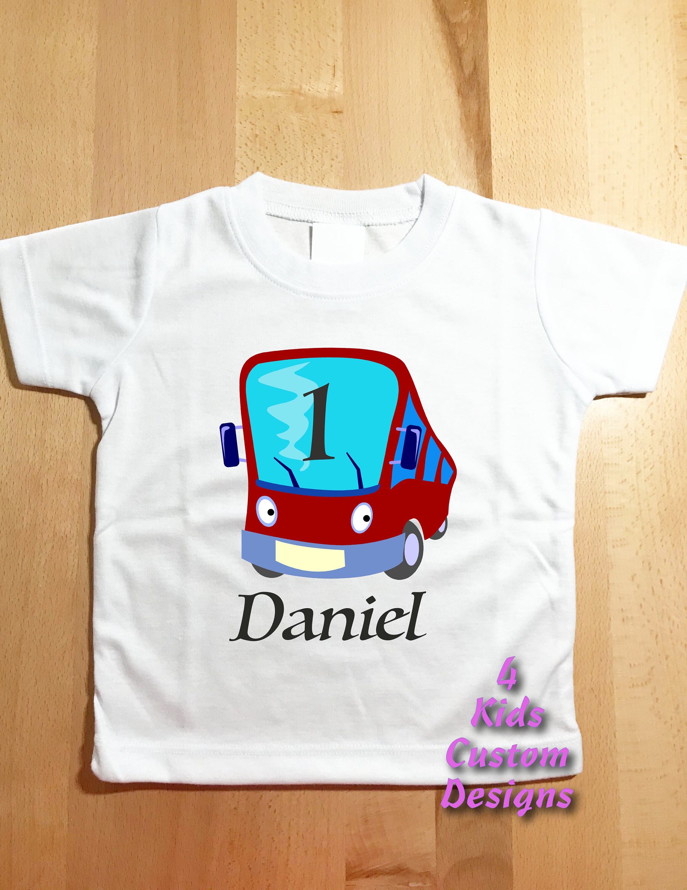 Bus Cartoon Birthday Shirt Bus Shirt Bus Birthday Boy Shirt - Etsy