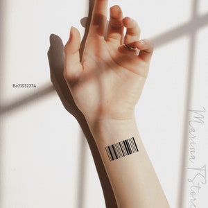 Personalized QR Code Temporary Tattoo, Custom Bar Code Waterproof ...