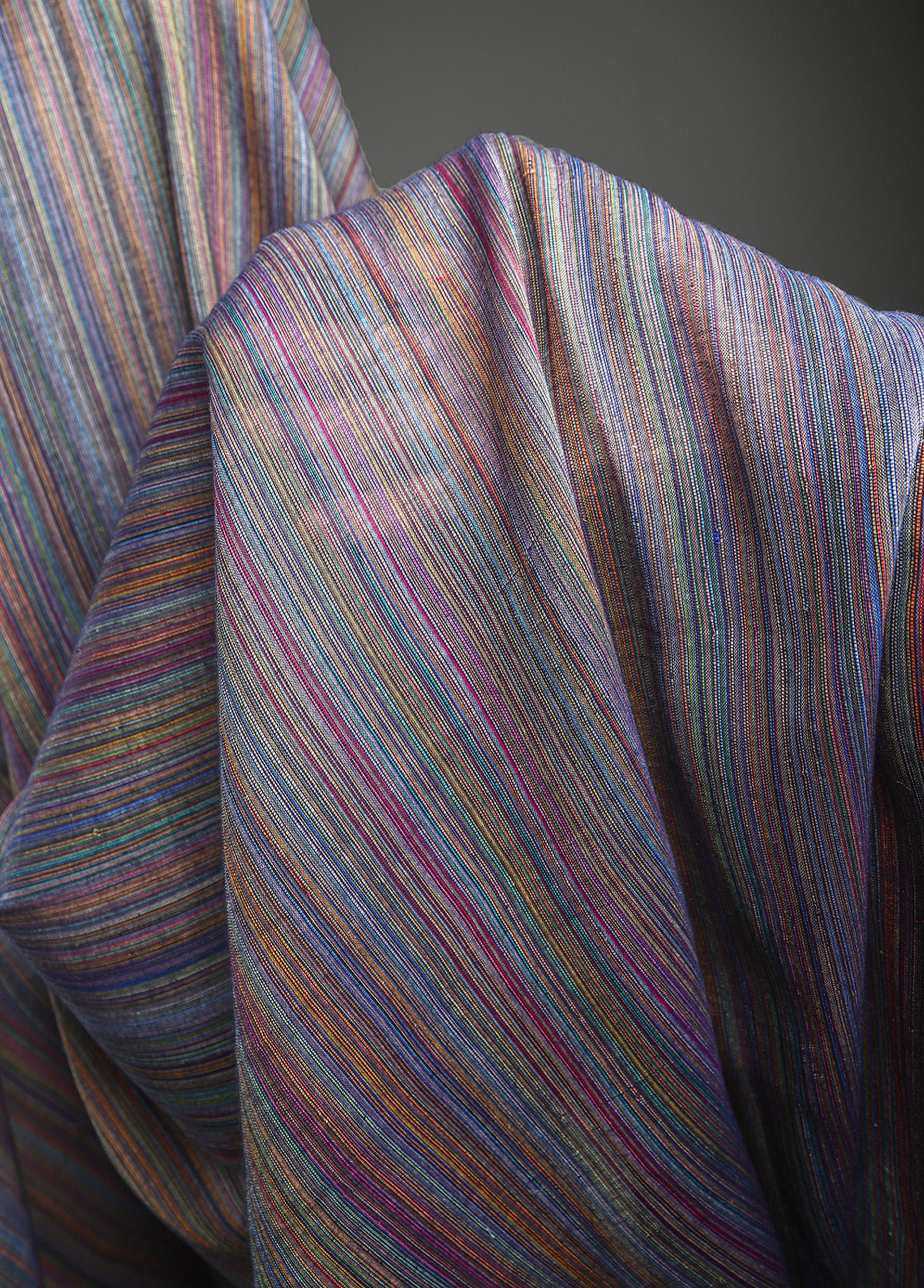 Woven Cotton Fabric, Purple Colorful Striped Fabric, Streak Fabric ...
