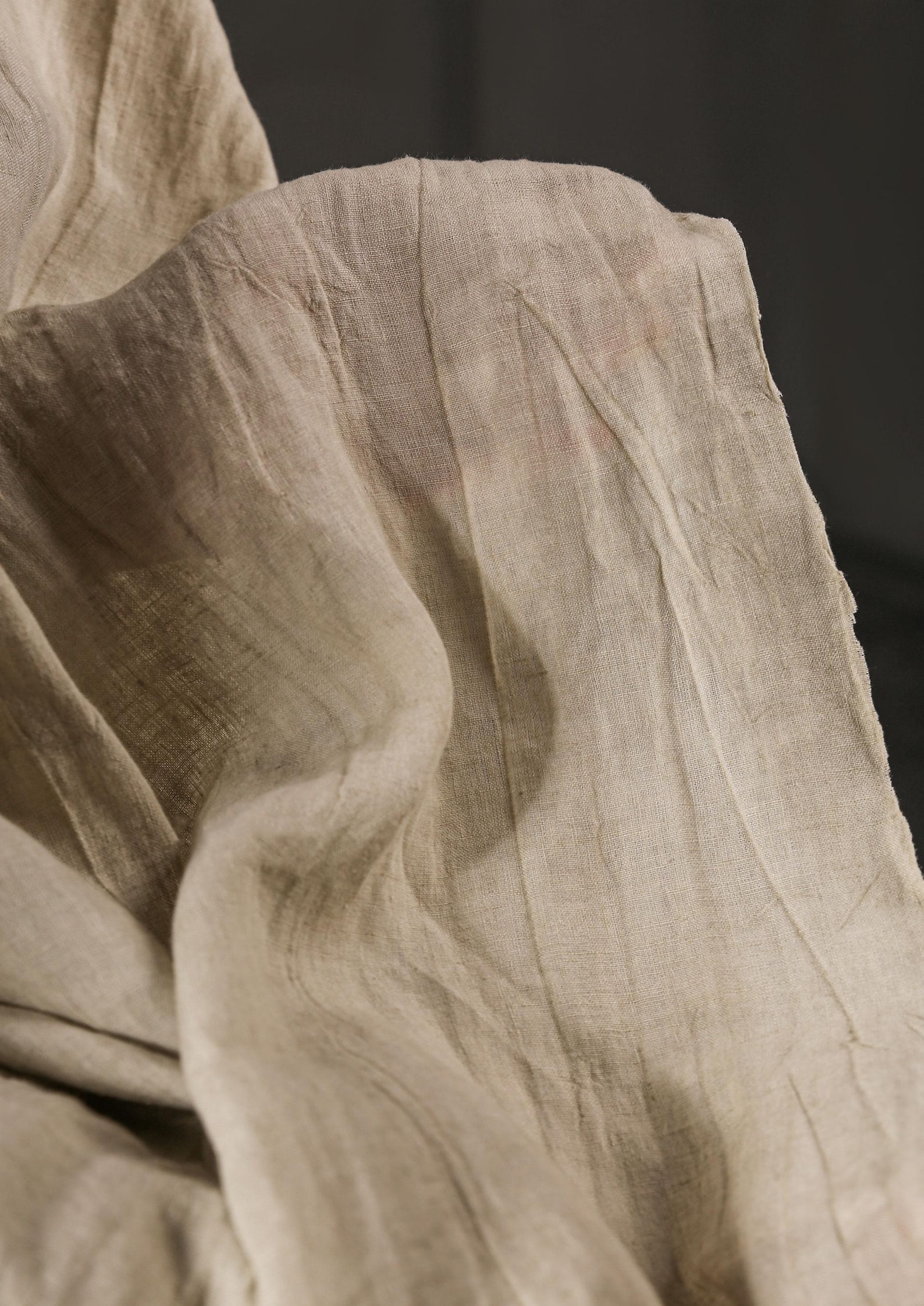 Raw Beige Fabric, Pressed Crease Fabric, Cotton-linen Fabric, Plant ...