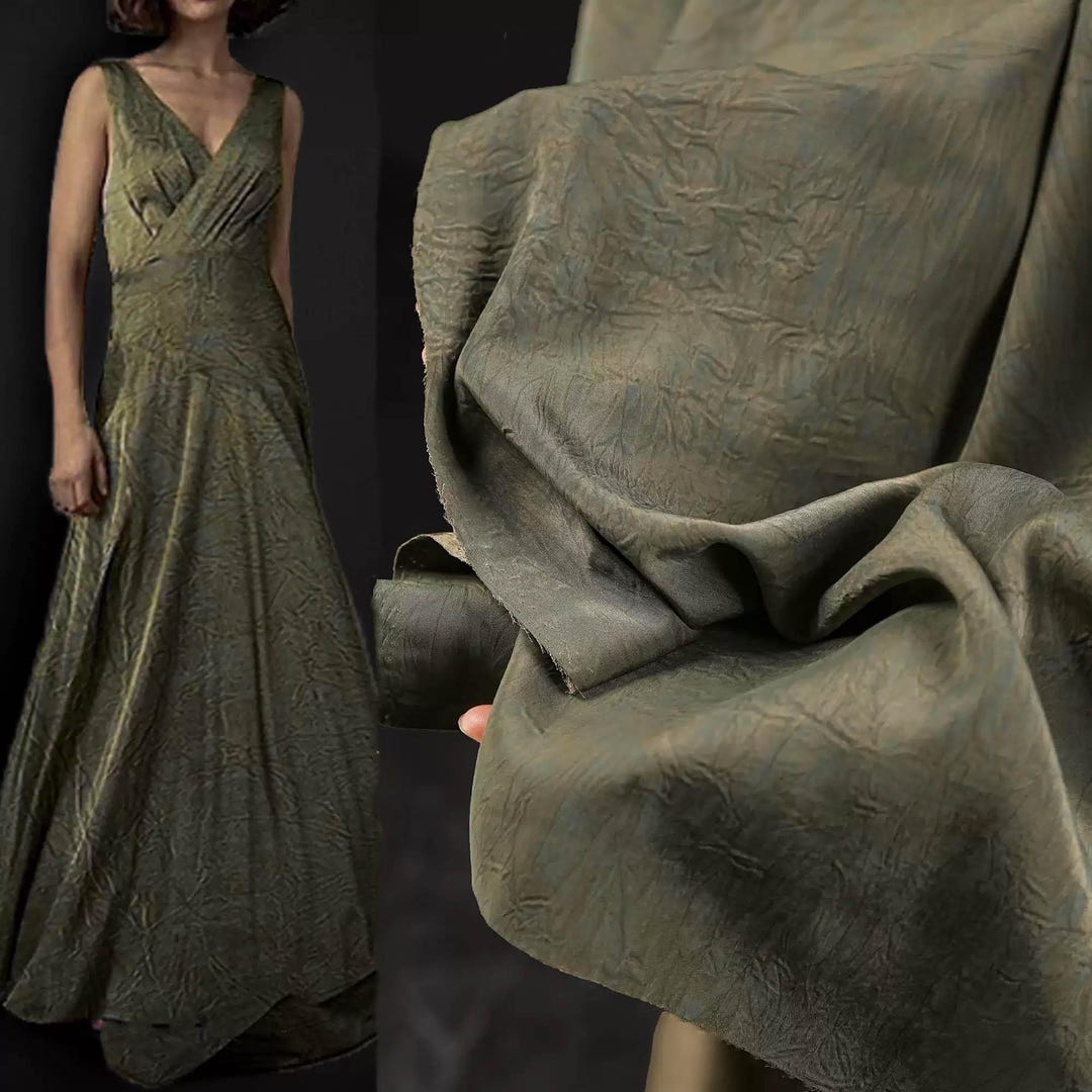 Pleated Fabric, Bronze Color Fabric, Texture Fabric, Brown Fabric, Soft ...