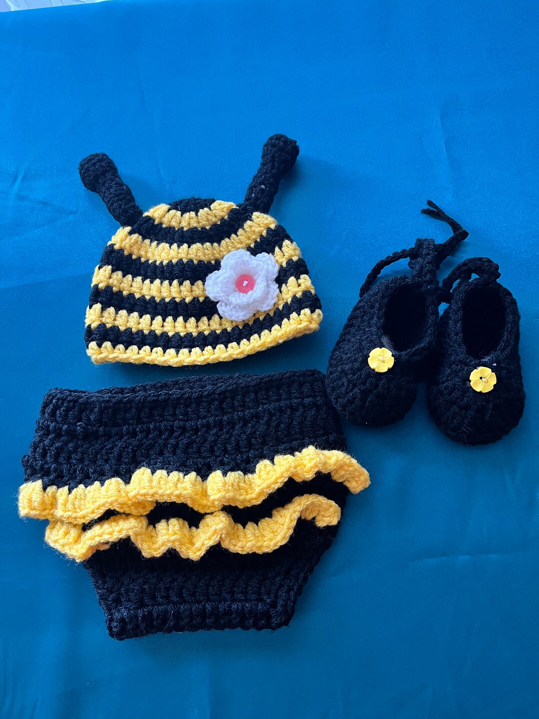 Crochet Baby Bumblebee Diaper Set - Etsy