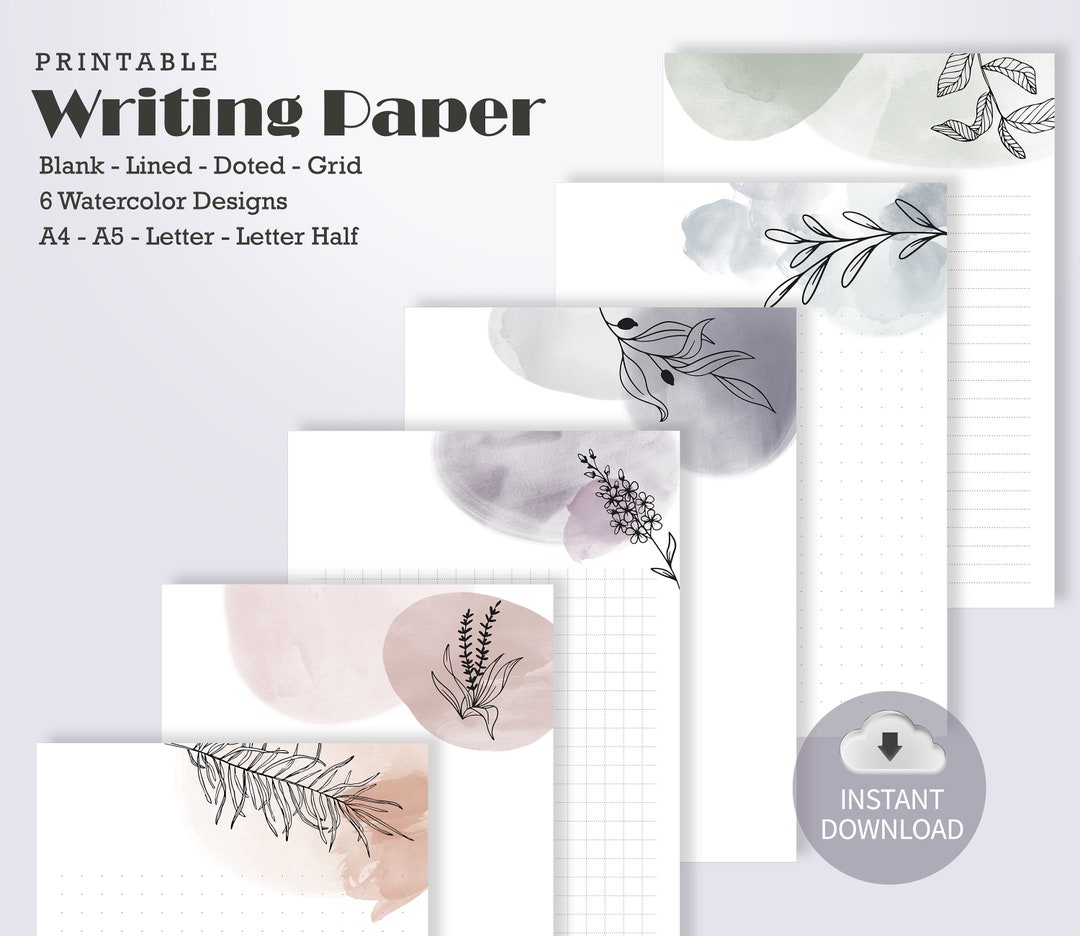 Bullet Journal Insert Writing Paper Printable Blank Junk Journal A4 A5 ...