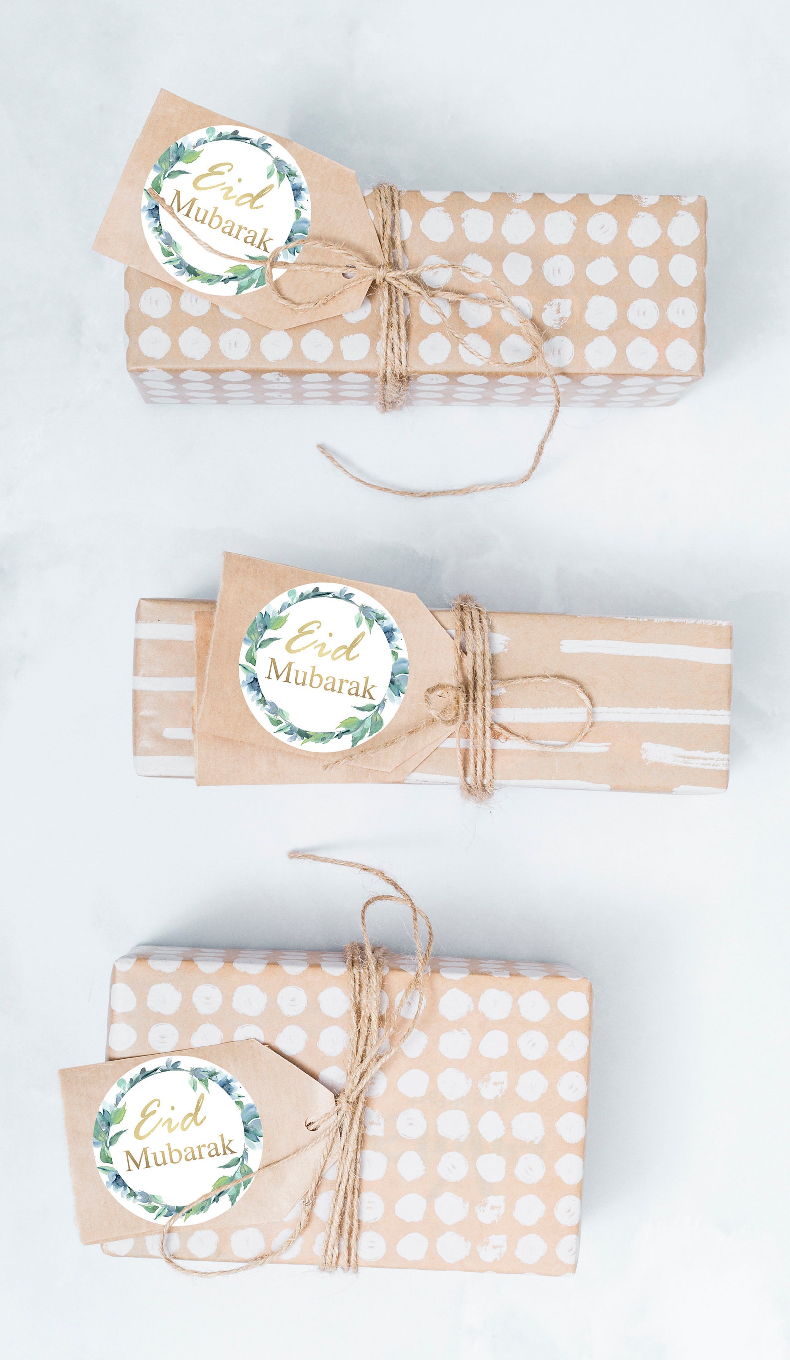 Eid Mubarak Stickers Printable Eid Cupcake Toppers Eid Gift Tags Eid ...