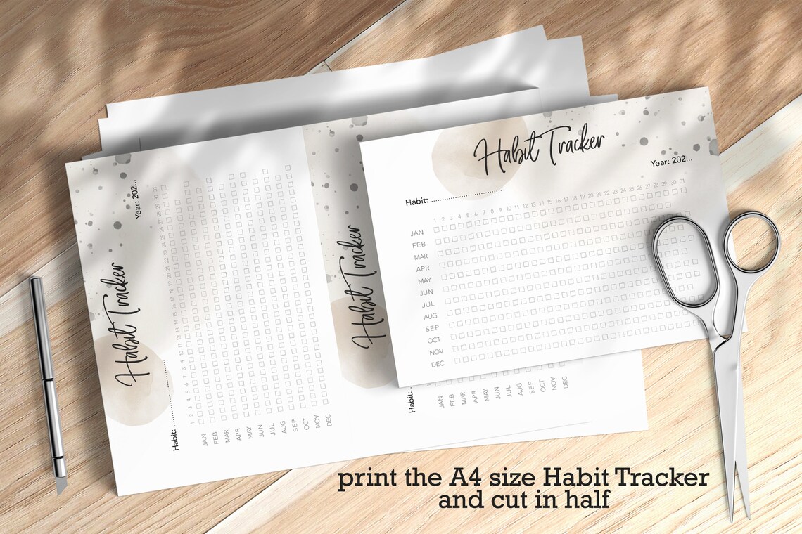 Monthly Habit Tracker, Digital Bullet Journal, Productivity Planner ...