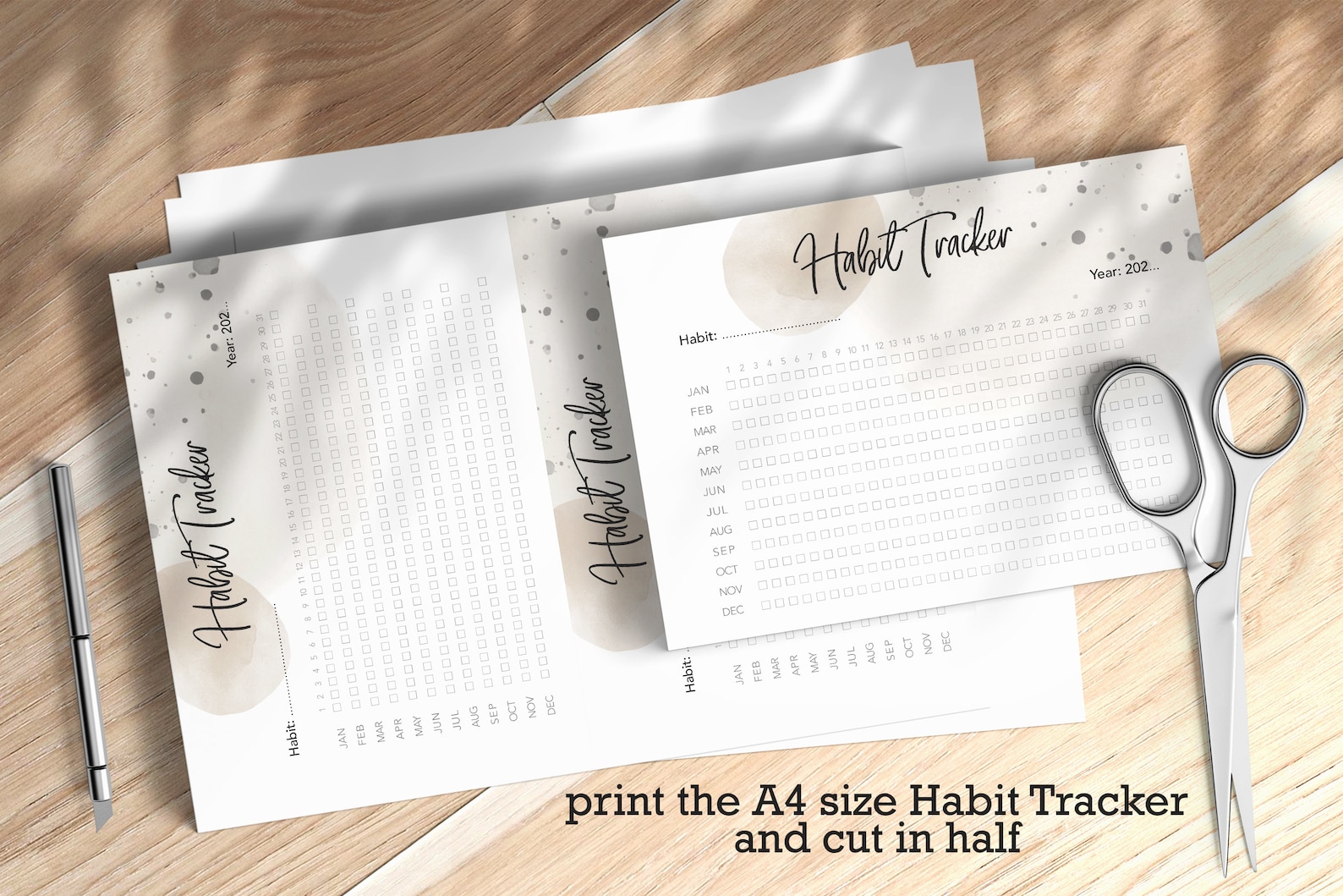 Monthly Habit Tracker, Digital Bullet Journal, Productivity Planner ...
