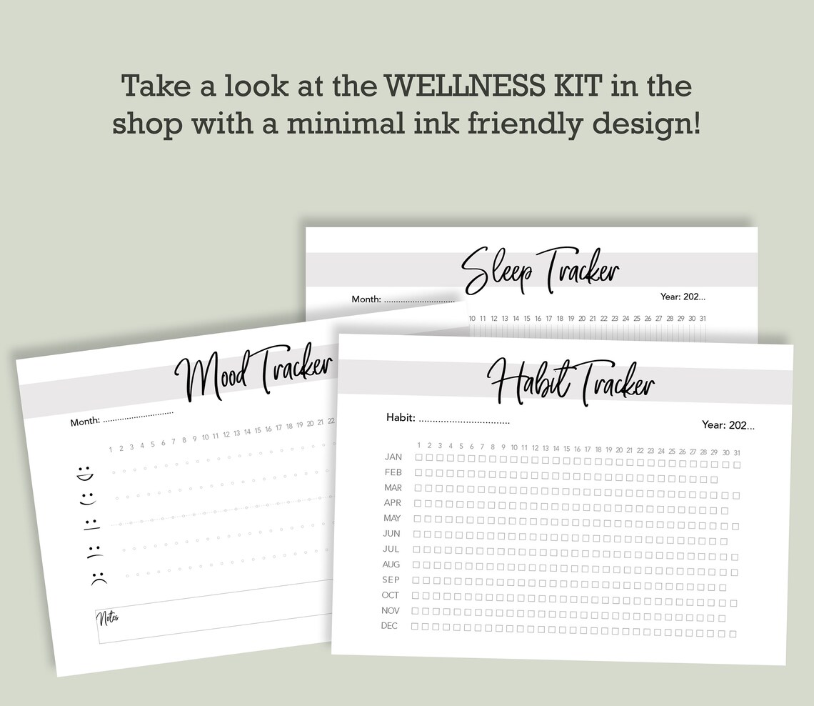 Daily Food Dairy Fitness Planner Printable Daily Food | Etsy