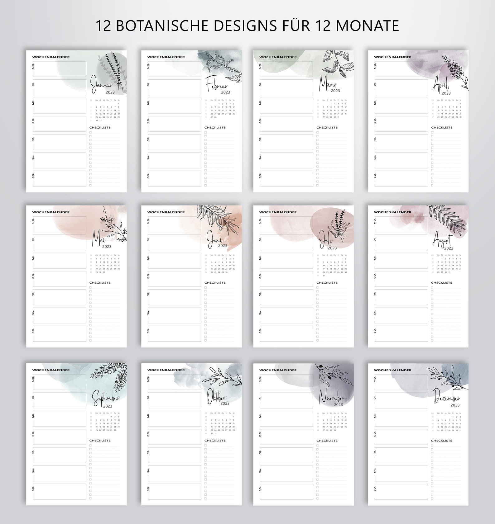 Printable Weekly Planner 2023 Weekly Schedule 2022 2023 - Etsy