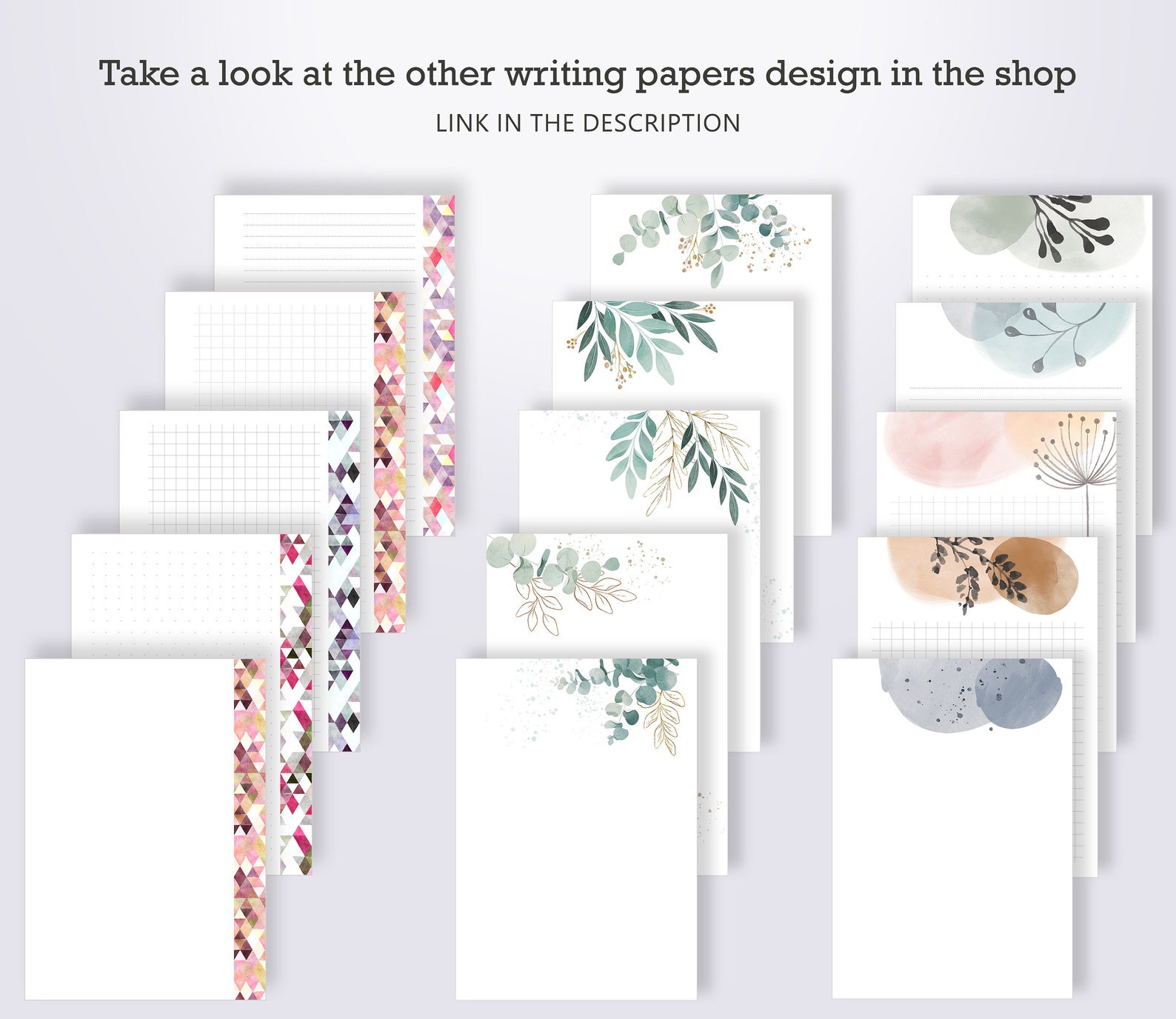 Printable Writing Paper Printable Paper A4 A5 Letter Half - Etsy