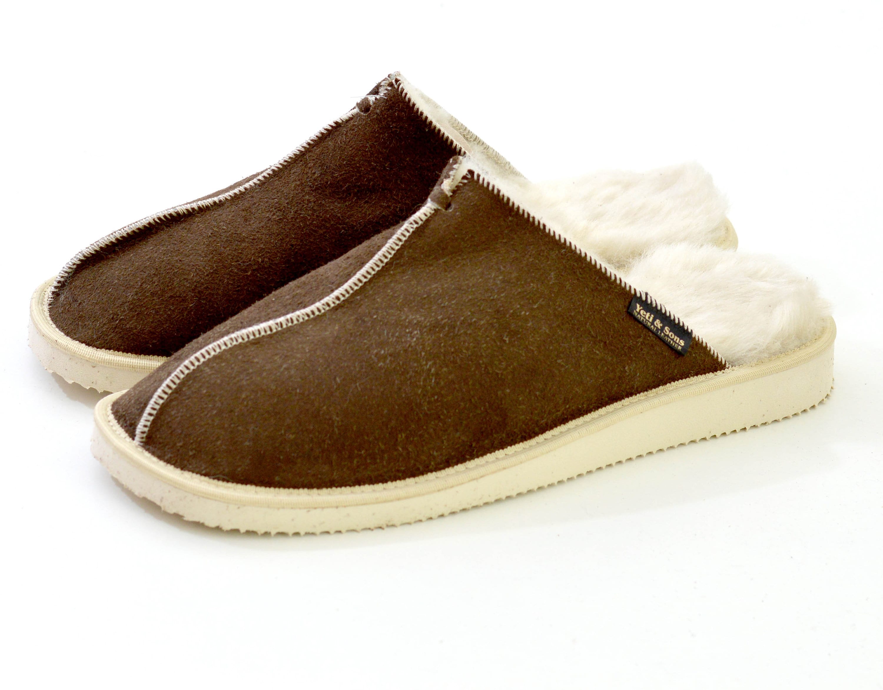 Yeti Hand Crafted Mens Genuine Sheepskin Mule Slippers 100% | Etsy