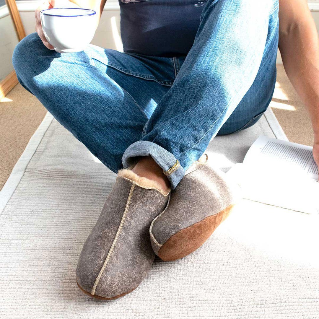 Handcrafted Slippers Men Women Unisex Soft Sheepskin Yoga Boot Made 100 ...
