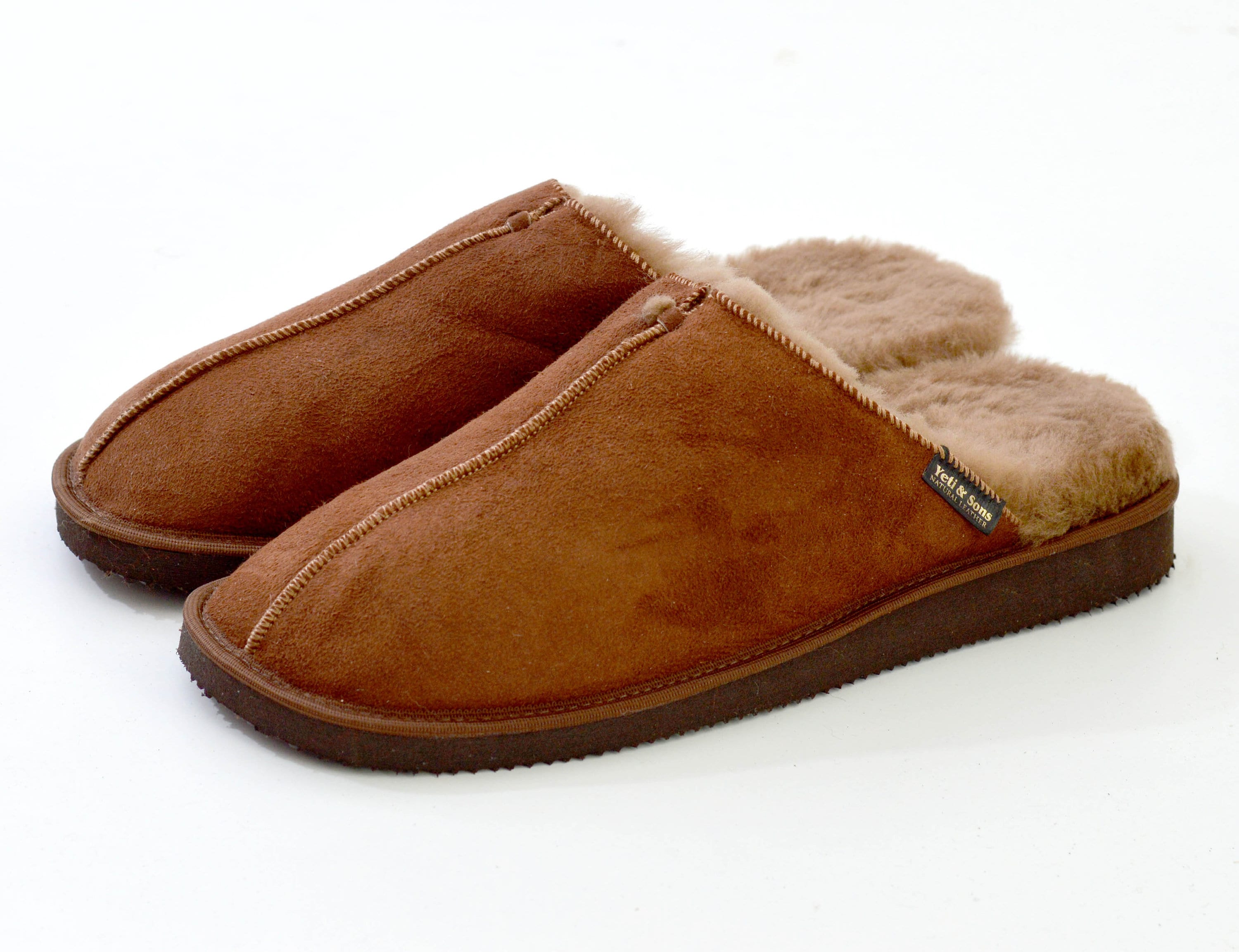 Yeti Hand Crafted Mens Genuine Sheepskin Mule Slippers 100% | Etsy