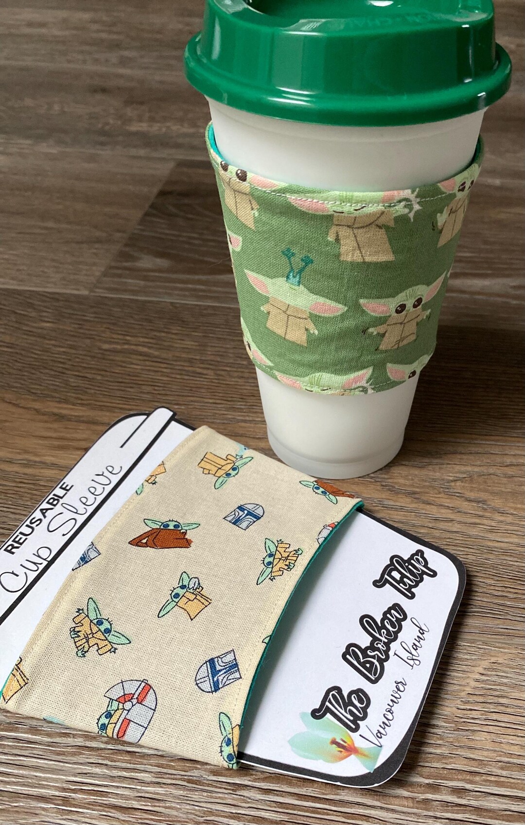 Grogu Coffee Cup Sleeve | the Child | Reusable + Reversible | Cup Cozy ...