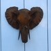 Rustic Elephant Head Wall Mount - Faux Taxidermy Décor With Vintage ...