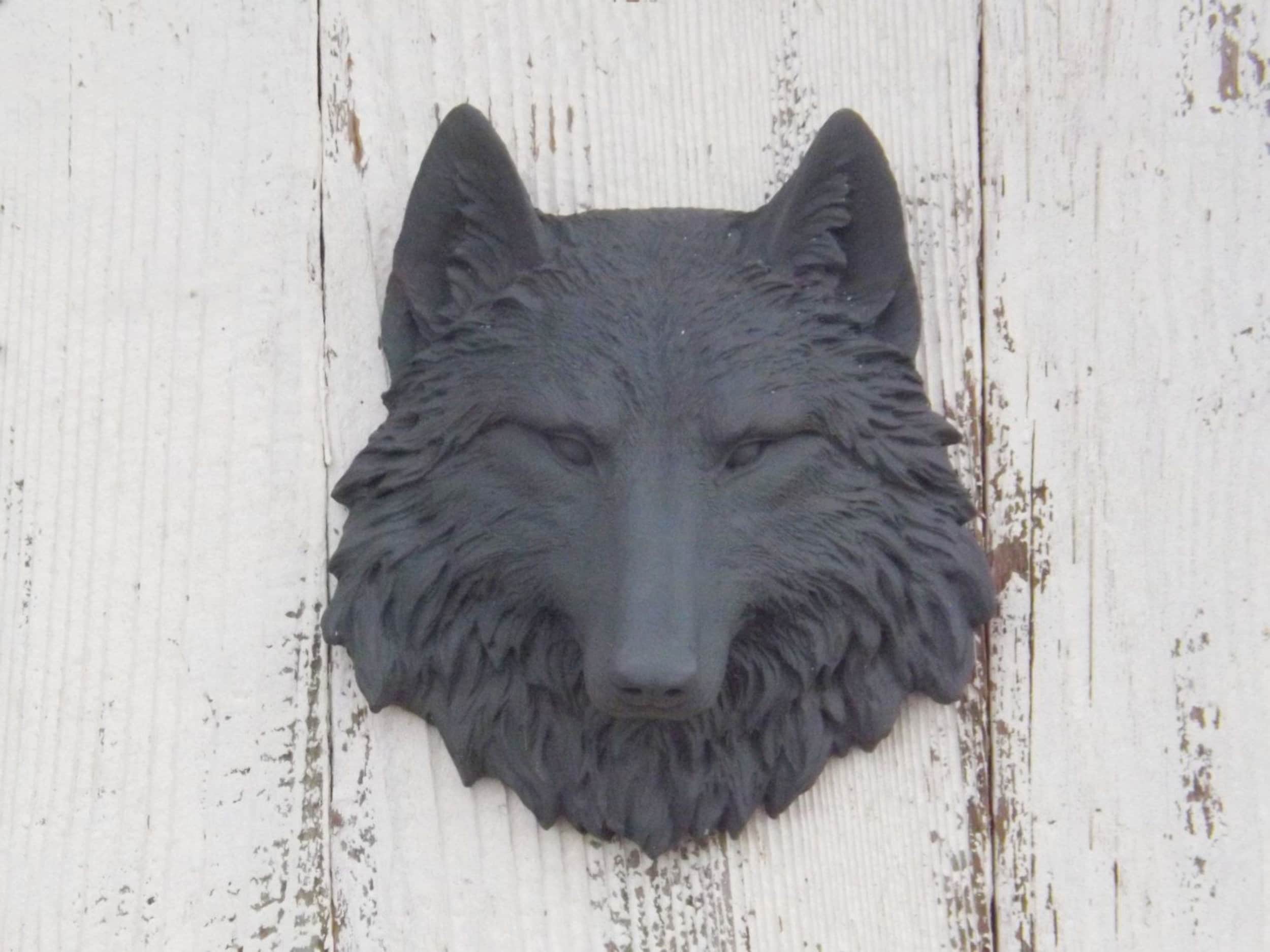 Faux Wolf Head Wall Hanging, Wolf Wall Art, Wolf Wall Decor - Etsy