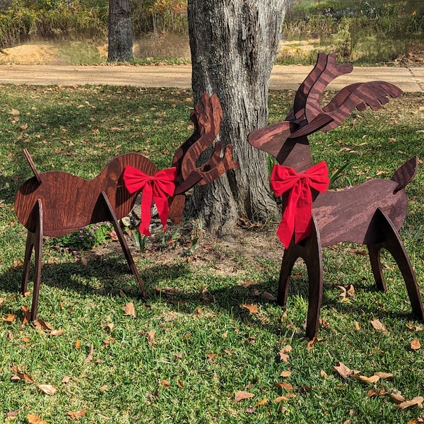 Wood Reindeer - Etsy