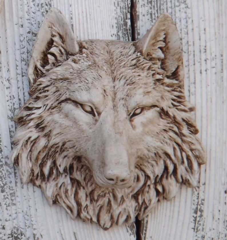 Faux Wolf Head Wall Hanging, Wolf Wall Art, Wolf Wall Decor - Etsy