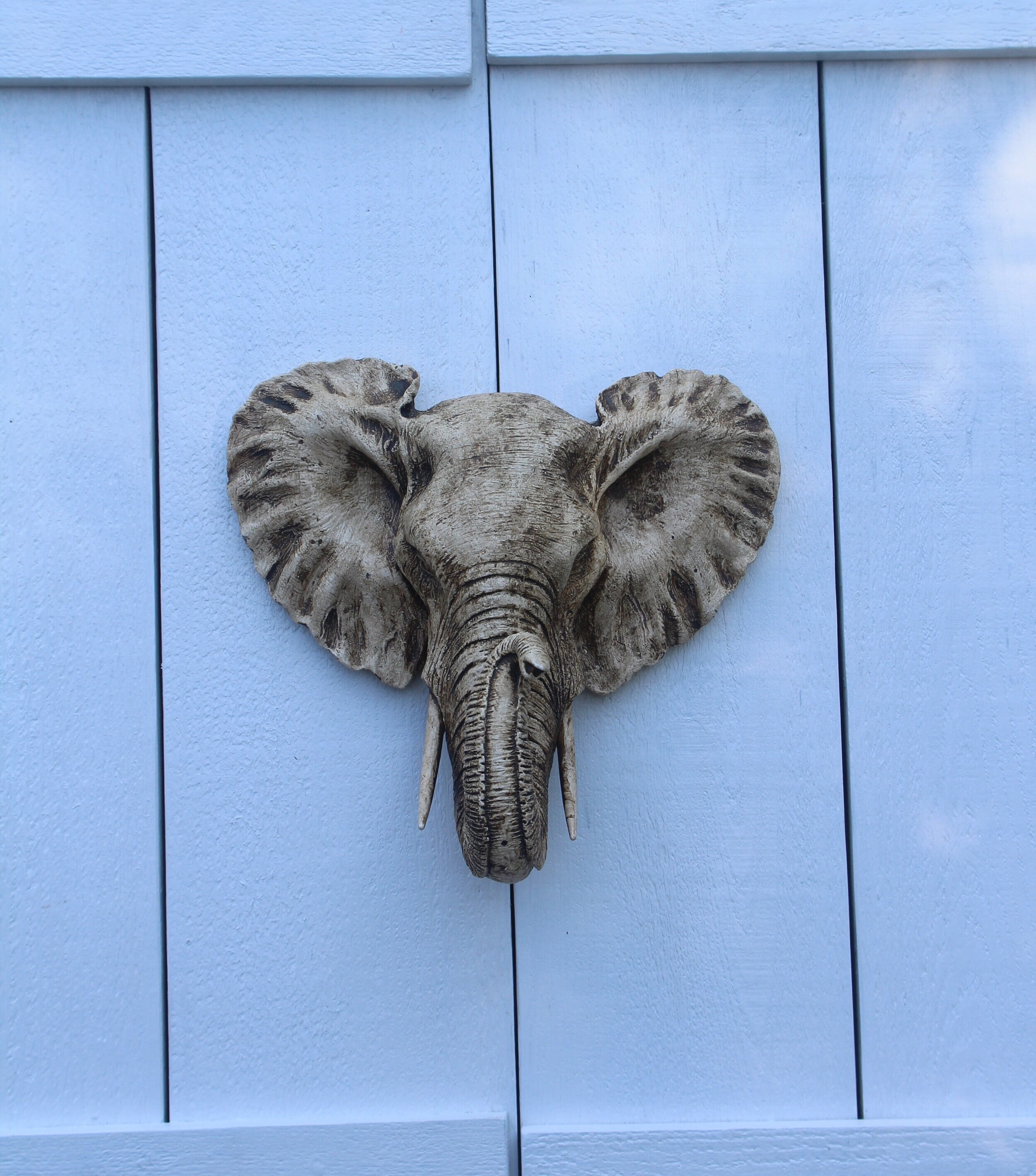 Elephant Head Wall Mount Faux Taxidermery Home Decor - Etsy