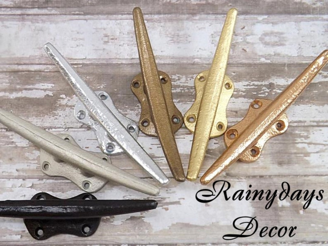 Boat Cleats, Metallic Cleats, Rustic, Pool House, Beach House, Coastal ...