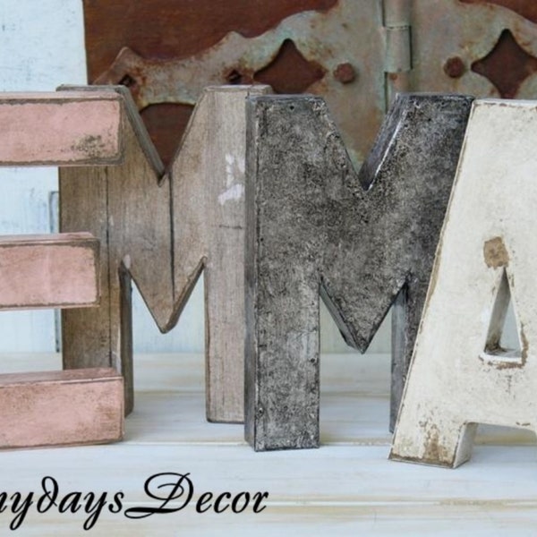 Rustic Letters - Etsy