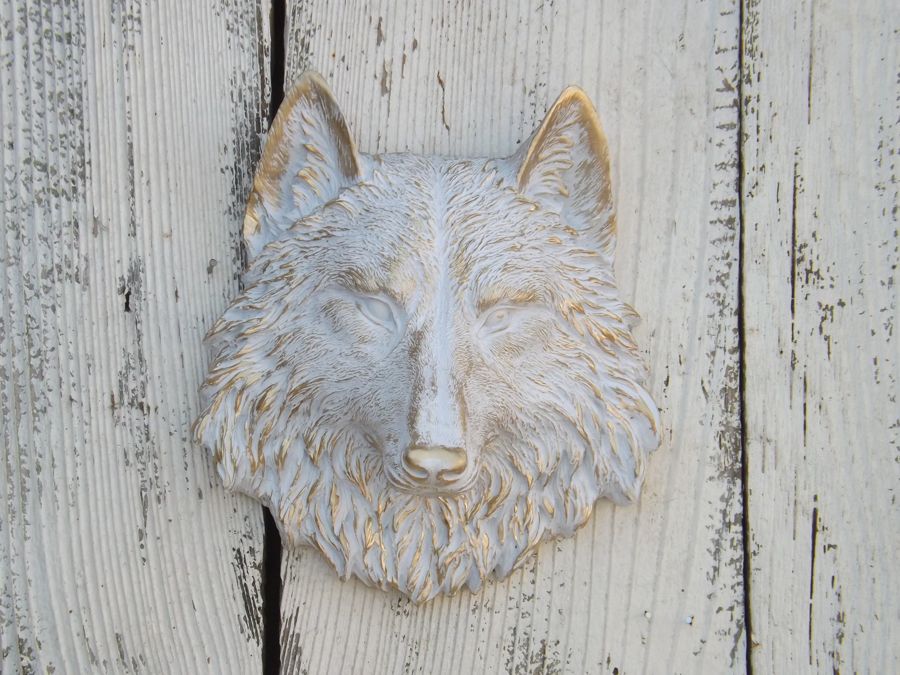 Faux Wolf Head Wall Hanging Wolf Wall Art Wolf Wall Decor - Etsy