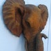 Rustic Elephant Head Wall Mount - Faux Taxidermy Décor With Vintage ...