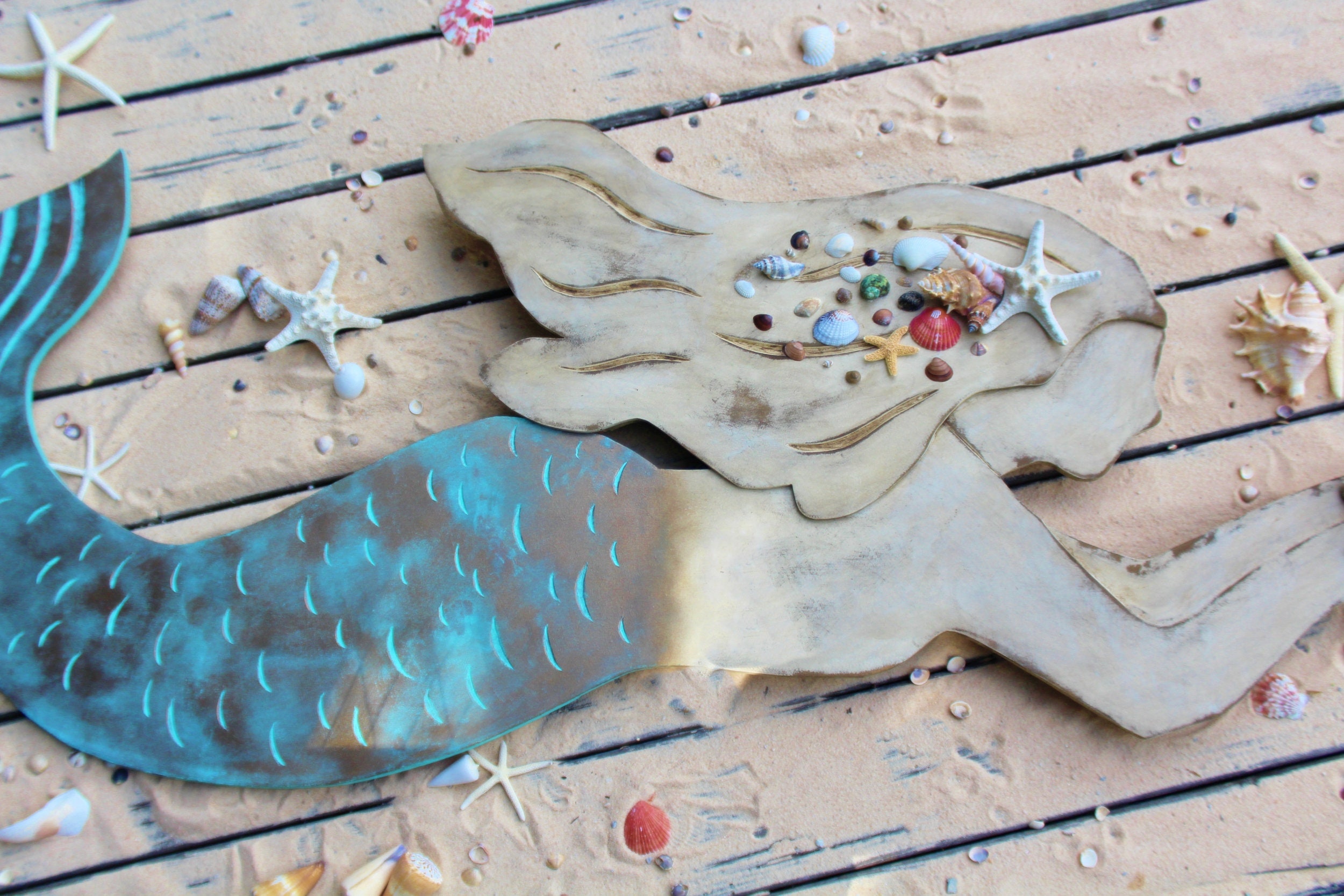 Mermaid Art Wall Decor, Mermaid Decor, Large Mermaid Art Hanging - Etsy
