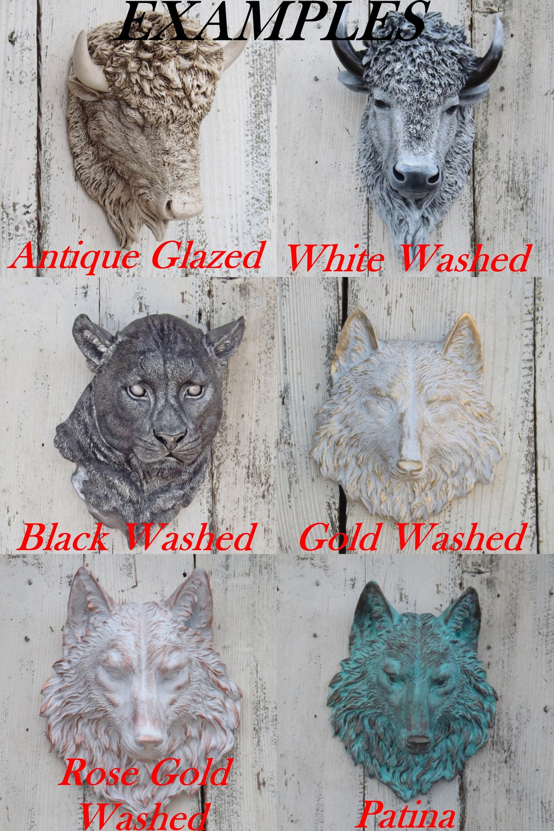 Faux Wolf Head Wall Hanging Wolf Wall Art Wolf Wall Decor - Etsy