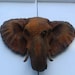 Rustic Elephant Head Wall Mount - Faux Taxidermy Décor With Vintage ...