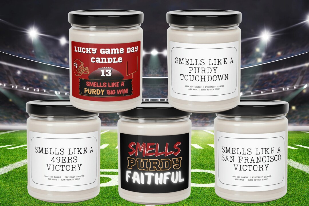 San Francisco 49ers, Purdy Inspired, Football Candle Collection ...