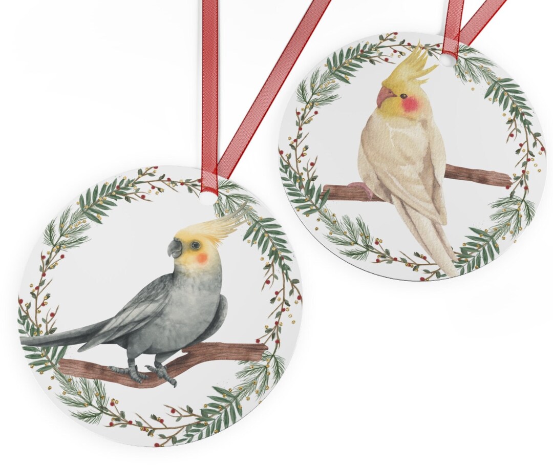 Cockatiel Christmas Ornament, Double Sided Design - Etsy