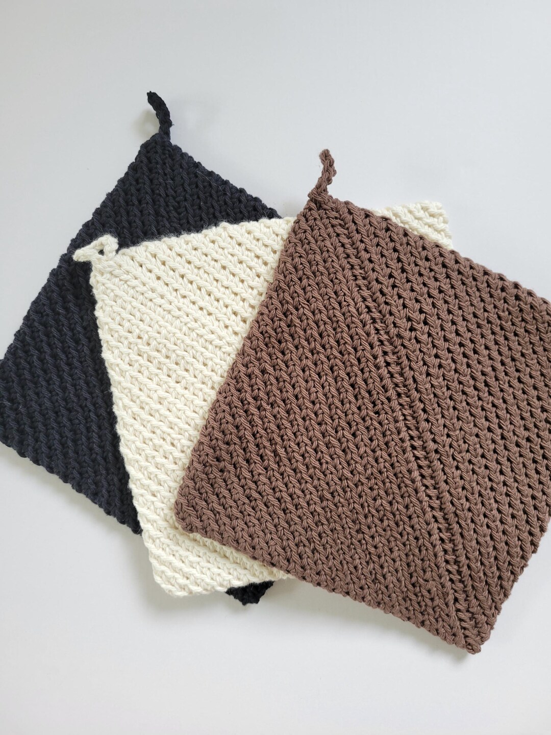 Potholder / Hot Pad - 100% Cotton & Double Layered - Solid Colors - Etsy