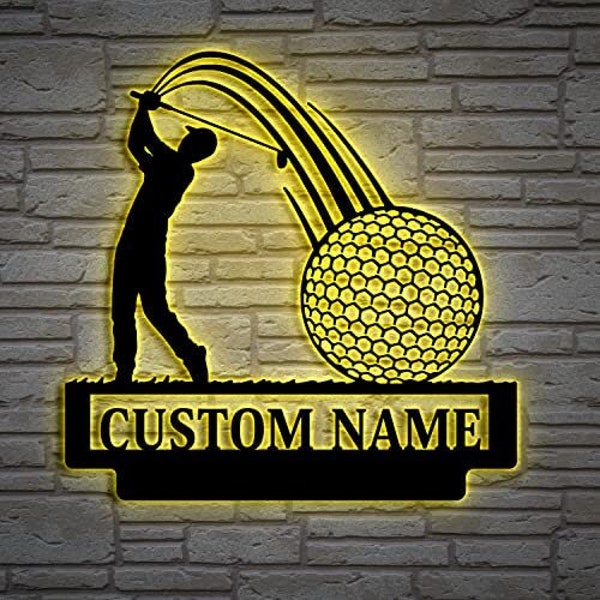 Metal Golfer Wall Art - Etsy