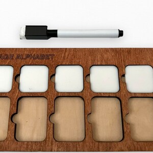 ASL Alphabet, Sign Language, Learning Board, Dry Erase, Educational Toy ...