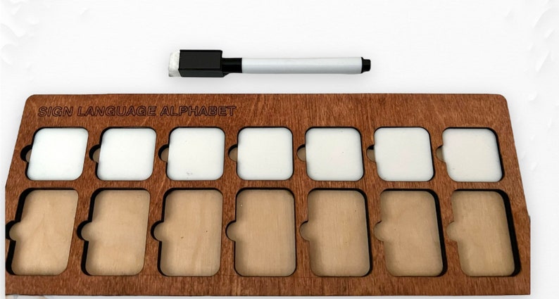 ASL Alphabet Sign Language Learning Board Dry Erase - Etsy