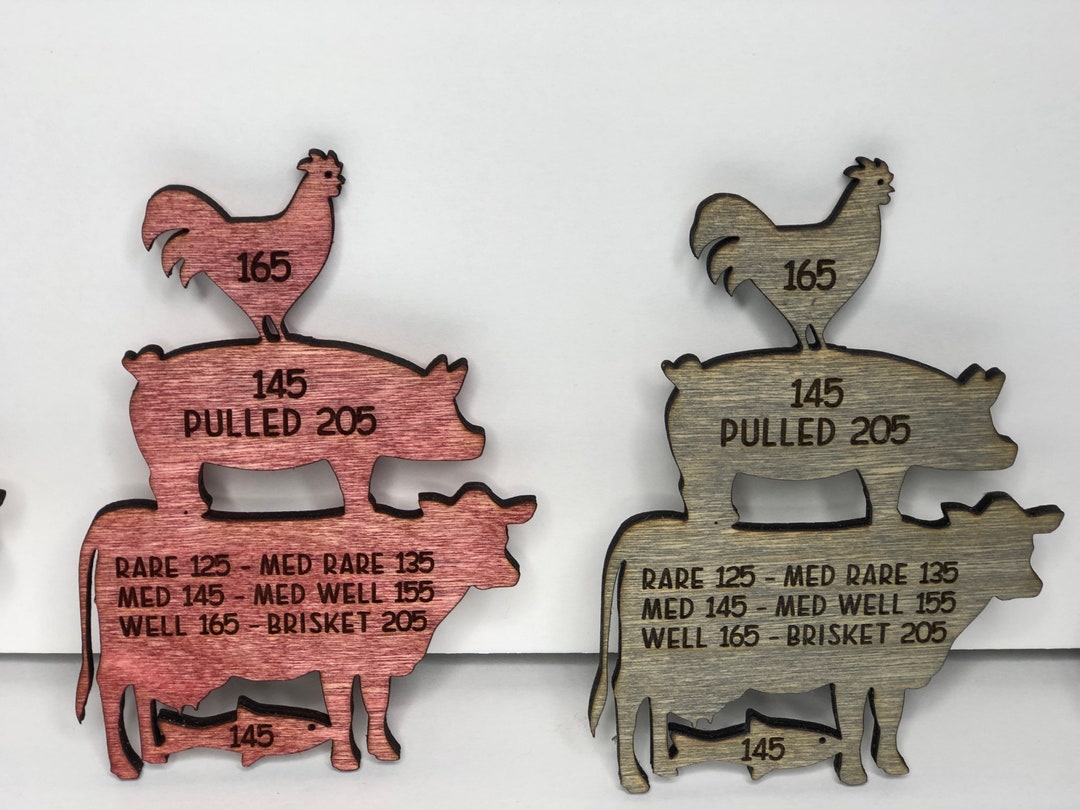 Cooking Temperature Magnet, BBQ, Smoker Gift, Cooking Temps, Meat Temp ...